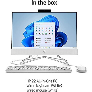 HP 22 AIO 21.5" FHD All-in-One Business Desktop Computer [Windows 11 Pro], Intel Celeron J4025 (up to 2.9 GHz), 16GB DDR4 RAM, 1TB SSD, WiFi, Bluetooth 4.2, HDMI, RJ-45, Keyboard & Mouse, w/Battery