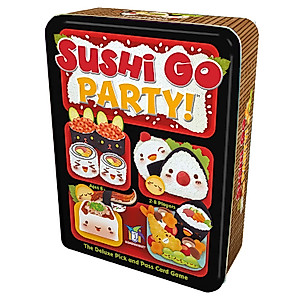 Sushi Go Party! - The Deluxe Pick & Pass Card Game by Gamewright, Multicolored