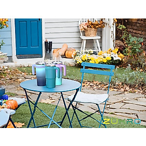 Zukro 24 oz Tumbler with Handle and Straw - Leak Proof Insulated Stainless Steel Cup with Slider Lid For Home and Travel - Double-wall Coffee Mug Keep Drinks Hot and Cold - Dishwasher Safe, No Sweat