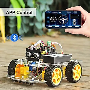 OSOYOO Robot Car Starter Kit for Arduino | STEM Remote Controlled App Educational Motorized Robotics for Building Programming Learning How to Code | IOT Mechanical DIY Coding for Kids Teens Adults