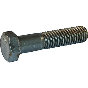 1/2-13 x 5 1/2 Hex Cap Screws Grade 2 Steel, Plain (Quantity: 100 pcs) Coarse Thread, Partially Threaded