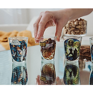 Silver Buffalo Star Wars Original Trilogy 2-Ounce Mini Shot Glasses | Set of 6