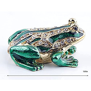 SEVENBEES 24K Golden Frog Jewelry Trinket Box Gift for Home Decor