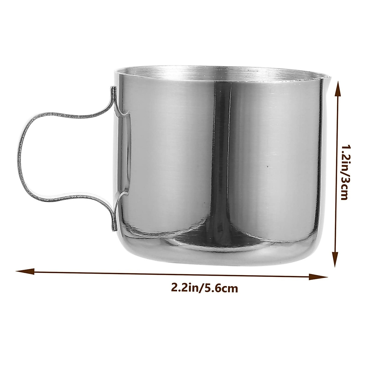 SHOWERORO 1pc Latte Coffee Cup Coffee Espresso Mini Coffee Pot Milk Frother Cup Espresso Steaming Pitchers Milk Frothing Cup Espresso Coffee Small Milk Cup Milk Tea Stainless Steel