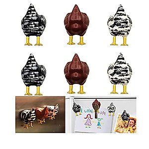 6 Pack Chicken Butt Magnets for Refrigerator - Magnetic Decorative Chicken Butt - Refrigerator Animal Magnet - Chicken Home Decor - Prank Funny Chicken Butt Gift