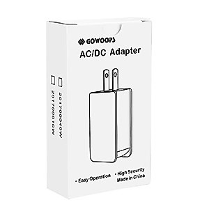 Gowoops Power Adapter 5V 2A + Micro USB Cable ON Off Switch White, Universal Travel Charger Power Supply USB Plug Cell Phone Block Cube Compatible with iPhone, iPad, Google Nexus, Samsung and More