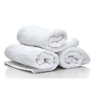 Utopia Towels Premium Bundle - 1 Cotton Washcloths White (12x12 inches),Pack of 24 with 1 White Hand Towels 600 GSM (16 x 28 inches), Pack of 6