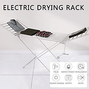 Electric Clothes Airer Dryer Rack heated drying rack for clothes heated drying rack Household folding portable electric heating drying rack constant temperature baby landing clothes drying airfoil