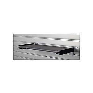 HandiWall Resin Shelf - 24" with Metal Slatwall Brackets (Black)
