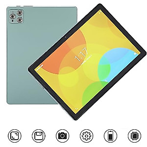 Airshi 10.1 Inch Tablet Dual Camera Speakers Octa Core Gaming Tablet 6GB RAM 128GB ROM 1600 * 2560 100-240V for Travel (US Plug)