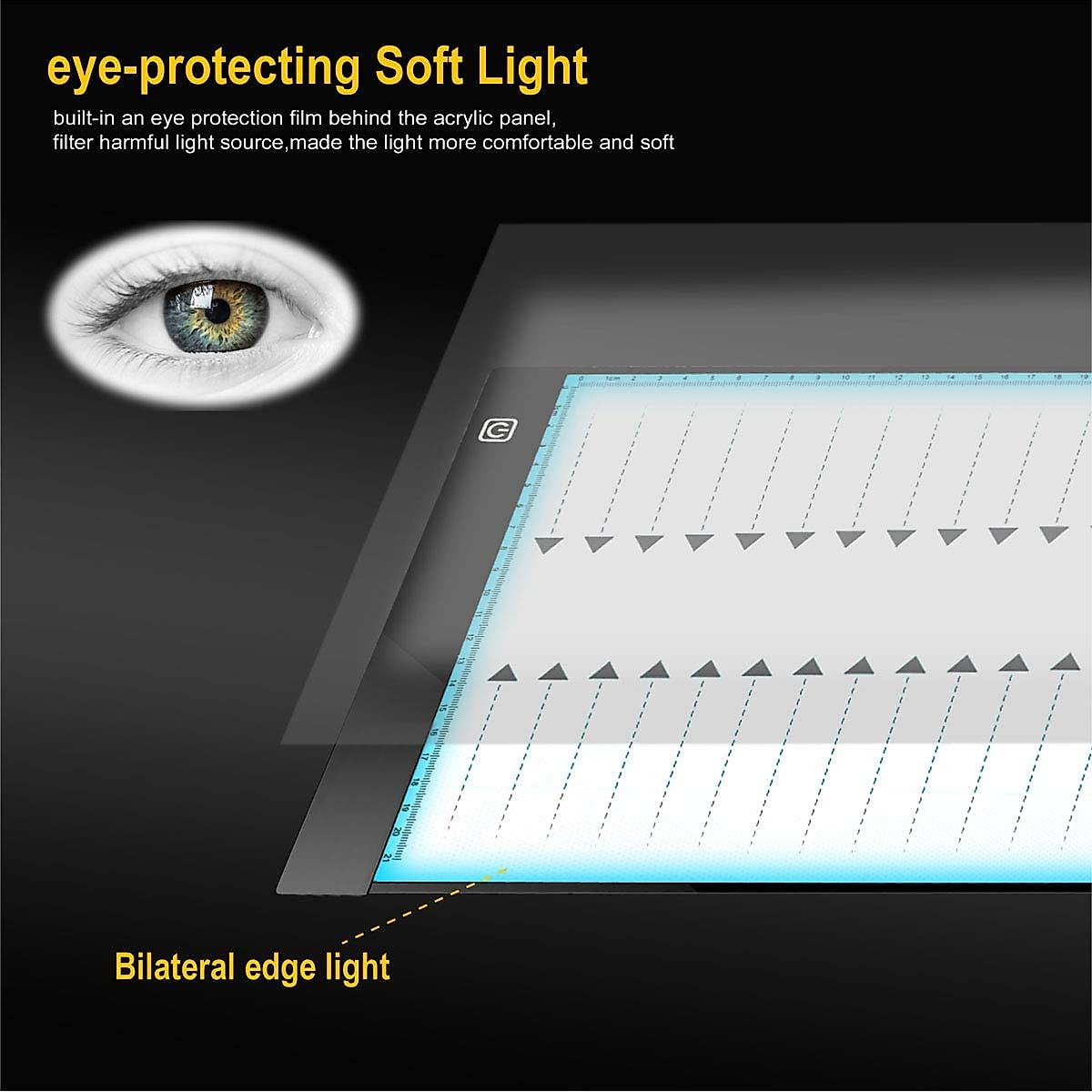 Smart Star Portable A4 Ultra-Thin LED Light Box Tracer USB Power Cable Dimmable Brightness LED Artcraft Tracing Light Box Light Pad for Artists Drawing Sketching Animation Stencilling X-rayViewing