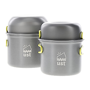 ust duo cook kit with Lightweight, compact, bpa free, anodized aluminum construction for camping, hiking, emergency and picnics