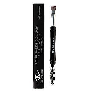 Eye Embrace Pro Grip Angled Eyebrow Brush and Spoolie Brush – Premium Quality Brush for Brow Makeup