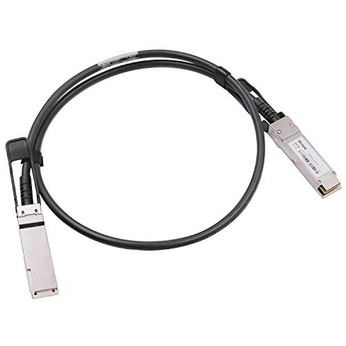 Wiitek 1M Generic QSFP+ DAC Twinax Cable, 40GbE QSFP+ Direct Attach Copper Cable, 30AWG Black, for Open Source, Ubiquiti, Mellanox, SuperMicro, Compatible for Mikrotik