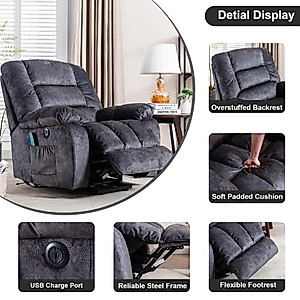 Phoenix Home Power Chair Lift Recliner, Grey