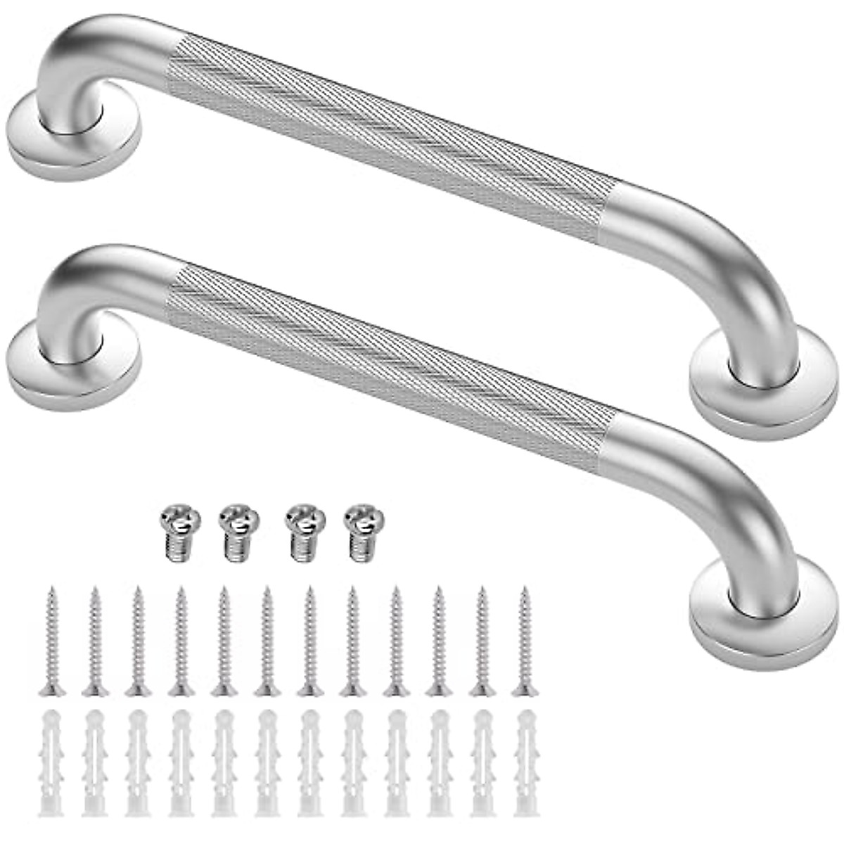 2 Pack 16 Inch Grab Bars for Bathtubs and Showers, Anti Slip Shower Grab Bars Stainless Steel Shower Handle Toilet Handicap Elderly Senior Assist Bathroom Saft Handle