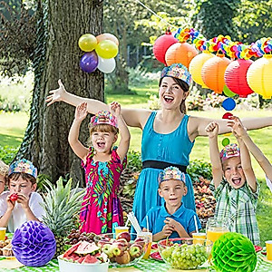 Hooqict 30 Pieces Birthday Crowns for Classroom Colorful Party Hats Birthday Hats for Kids Happy Birthday Hat Paper Crowns Kindergarten School Birthday Crown Preschool Teacher Supplies