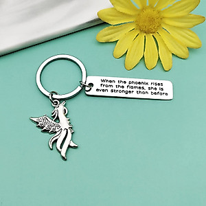 Inspirational Phoenix Keychain Gifts Encouragement Gifts Rising Phoenix Keyring Divorce Gift Recovery Gift Sobriety Jewelry Gift for Friends Stay Strong Gift Cancer Survivor Gift Birthday Gift
