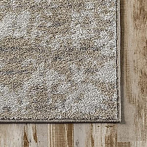 nuLOOM Deedra Modern Abstract Area Rug - 5x8 Area Rug Modern/Contemporary Beige/Ivory Rugs for Living Room Bedroom Dining Room Kitchen