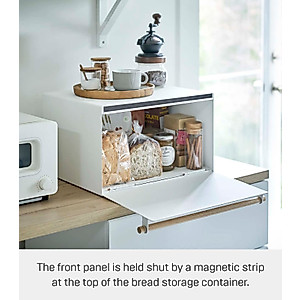 Yamazaki Home Tower bread boxes, One Size, White