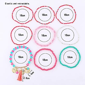 iYours 6 sets Bohemian Multilayer tassels bracelet Handmade Wrap Bracelets Bangle Jewelry Bracelets for Women (6PCS-A)