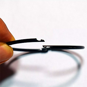 Black Shower Curtain Rings 2 inch (12 Pack) Metal Round Hooks Ring Rustproof for Bathroom Rod