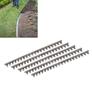 Garden Edging Border, Exquisite Workmanship 10Pcs Beautiful Appearance Stainless Steel Landscape Edging Border for Villa for Flower (50mm*50mm*1.0mm)