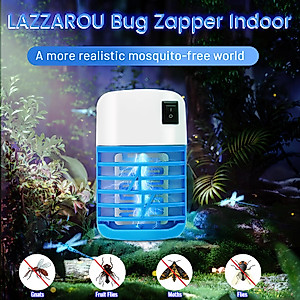 Indoor Bug Zapper,2 PCS Fly Zapper Indoor,Insect Traps for Indoor with Blue Lights,Mosquito Killer for Kids & Pets,Bug Indoor for Living Room, Kitchen, Bedroom, Baby Room, Office (2 Pack)