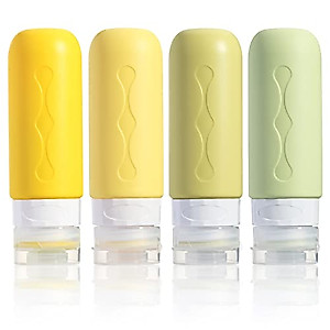 Gemice Travel Bottles for Toiletries Tsa Approved Travel 3oz Size Containers BPA Free Leak Proof Travel Tubs Refillable Liquid Travel Accessories for Cometic Shampoo and Lotion Soap
