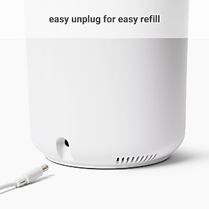 Hey Dewy Wellness Humidifier - for home, office, bathroom spa, or bedroom, with cool utrasonic mist hydration (Pearl)