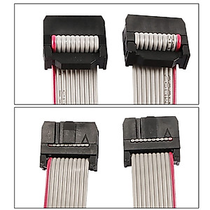 uxcell 2.54mm Pitch 2 Row 10 Pins Female to Female IDC Connector Flat Ribbon Cable 1M