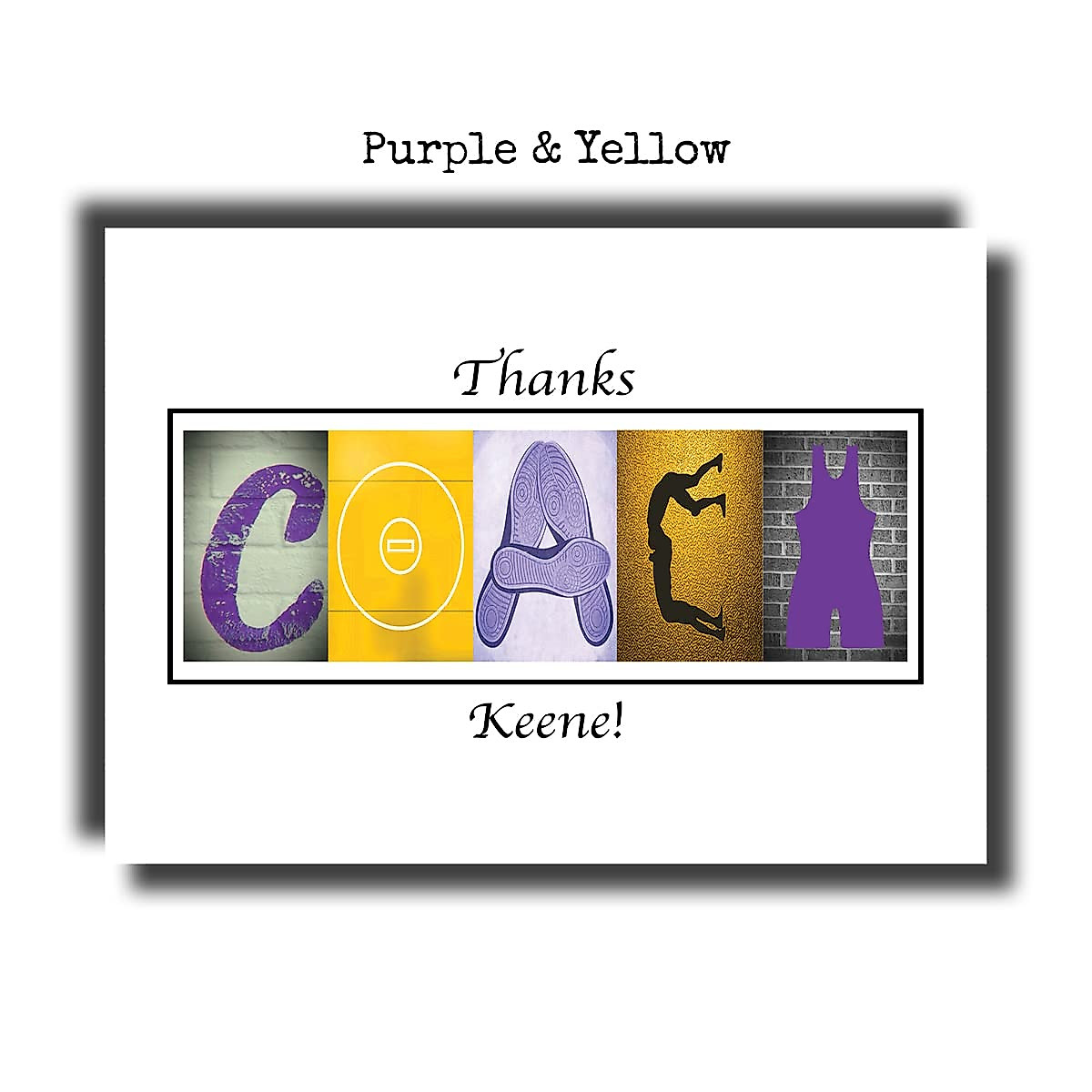 Wrestling Coach Gift, Gift for Wrestling Coach, Red, Players can sign the white area, 8x10 photo PRINT