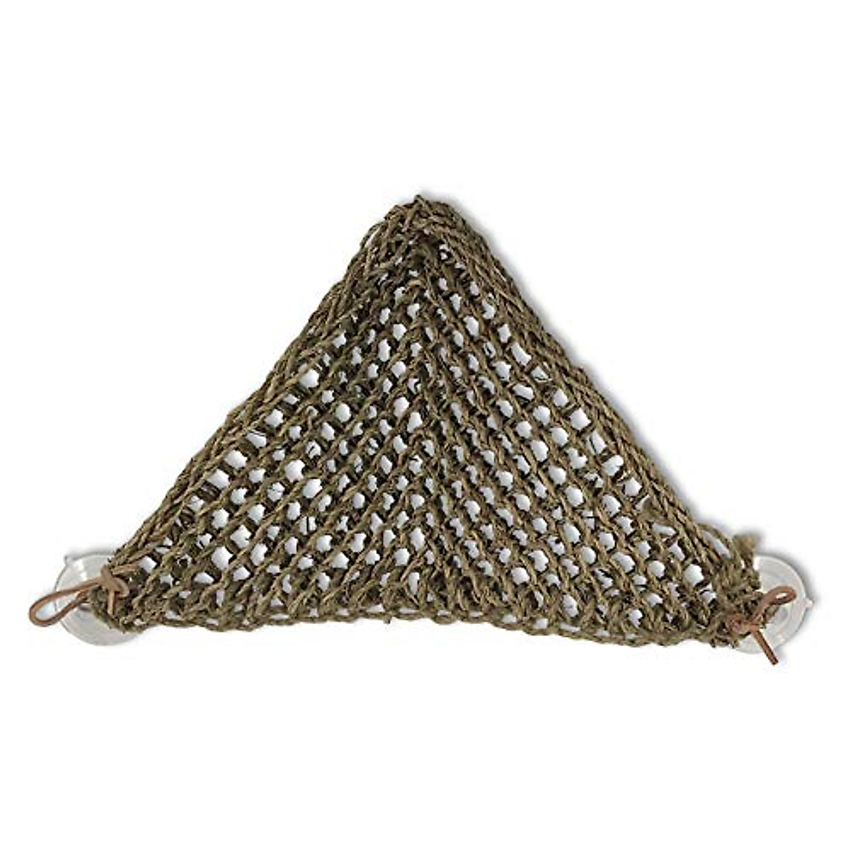 PENN-PLAX Reptology Lizard Lounger Corner Triangle – 100% Natural Seagrass Fiber – Great for Bearded Dragons, Anoles, Geckos, Iguanas, and Other Reptiles – Small