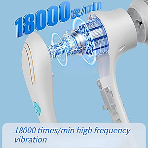 XBllcyiv Electric Cleaning Brush Scrub Brush,Portable Scrub Brush Brush Bring 5 Replaceable Brush Heads,Electric Scrubber Handheld Shower Cleaning Brush for Bathroom/Tub/Wall Tiles/Floor/Kitchen