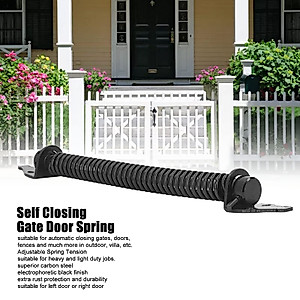 Self Closing Gate Door Spring Wooden Box Fence Door Outdoor Hinge Villa Yard Spring Room Black Hardware Closure