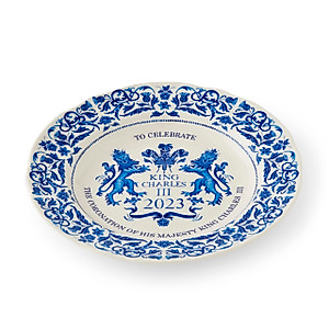 Spode King Charles III Coronation Commemorative Plate Commemorative Memorabilia, Souvenirs, or Gift | Home Decoration | Dishwasher and Microwave Safe | Made in England