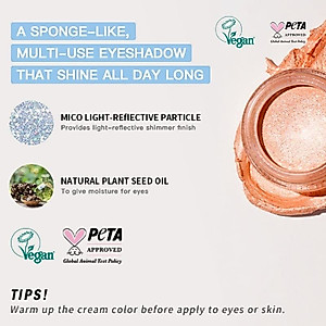 Oulac Hot Pink Glitter Eyeshadow Highly Pigmented Eye Shadow Waterproof & Long Lasting for Women with Moisturizing Smooth Formula. Multi-use for Highlighter, Shimmer Glitter Eye Makeup. Large Capacity 0.42 oz.(09)