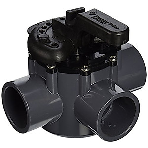 Pentair 263037 3-Way PVC 1-1/2 inch (2 inch slip outside) Pool And Spa Diverter Valve