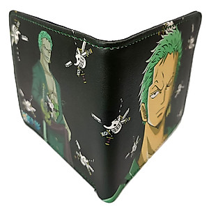 JCvCX Green Pattern PU Leather Short Wallet Bifold Cash Purse Card Hold