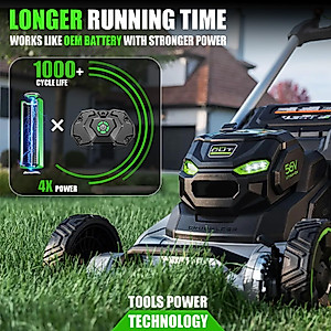 NEPOWILL 56v 5.0Ah Replacement Battery for EGO 56V Battery BA2800 BA4200 BA1400, Compatible with EGO 56 Volt CS1604 CS1804 CS1403 HT2400 LB6504 LB5804 LB6500 LB4800 HTA2000 PH1400 Power Tools