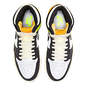 Jordan Men's 1 Retro High OG Volt Gold White/Black-Volt (555088 118) - 14
