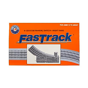 Lionel FasTrack 036 Manual Switch, Electric O Gauge, 14 years old and up,Right Hand