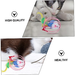 Hohopeti Soft Toys 4pcs Cat Toy Wand Cat Toy Indoor Cat Toys Plush Cat Toys Cat Rat Toy Cats Toys Mice Rattle Cat Toys Plush Rat Toy Cats Teaser Toy Kitten Funny Playing Toy Fake Chew Cat Mice Toys