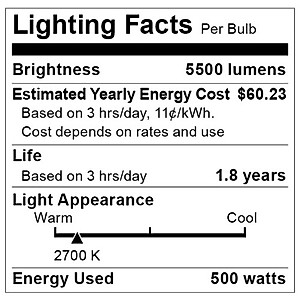 Satco 7007 Pool And Spa Bulb 500W 130V, Frosted