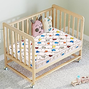 Mini Crib Mattress 38" x 24" x 4"- Firm Support and Comfort Premium Foam,Noiseless and Odorless,Hypoallergenic Mini Crib Mattress,Fits Mini and Portable Cribs,Dual Sided with Soft Breathable Fabric