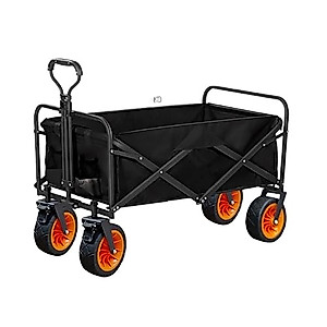 Garden Wagon Folding Wagon Utility Wagon Outdoor Utility Wagon 8" Wheel Portable Collapsible Camping Cart Garden Shop Sport Beach Hand Trolley Bearing