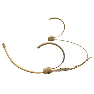 J K Pro Earhook Headset Headworn Omnidirectional Microphone MIC-J 060 Compatible with AKG Samson Wireless Transmitter - Mini XLR TA3F Plug