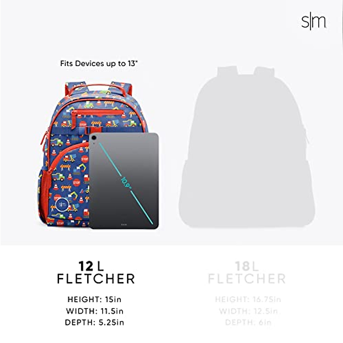 Simple Modern Toddler Backpack for School Girls | Kindergarten Elementary Kids Backpack | Fletcher Collection | Kids - Medium (15" tall) | Fox and the Flower