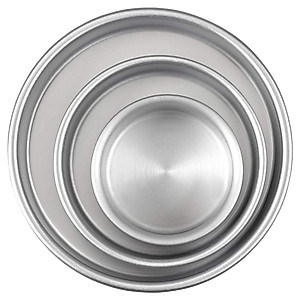 Wilton Aluminum Round Cake Pans, 3-Piece Set with 8-Inch, 6-Inch and 4-Inch Cake Pans