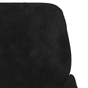 vidaXL Loveseat, Accent Velvet Upholstered Loveseat with Armrests, Modern Couch Bench for Dining Room Living Room Bedroom, Black Velvet